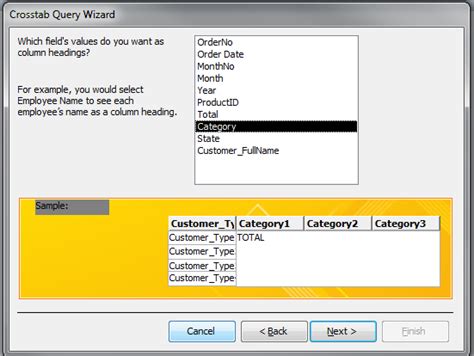How To Create A Crosstab Query