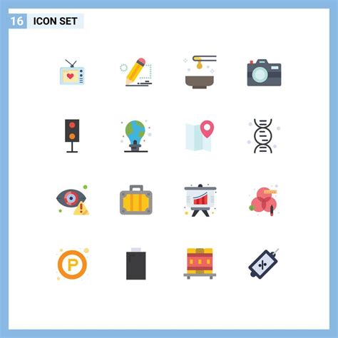 16 Universal Flat Colors Set For Web And Mobile Applications Technology Capture Draw Camera Spa