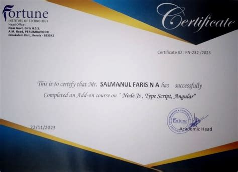 Salmanul Faris On Linkedin Nodejs Typescript Angular Webdevelopment Certification