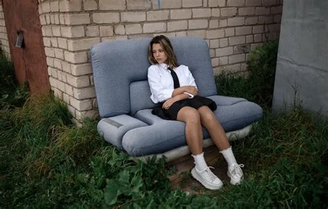 Wallpaper Girl Beautiful Model Shirt Socks Skirt Sneakers For