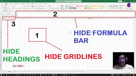 How To Hide Gridlines Headings And Formula Bar In Excel Application