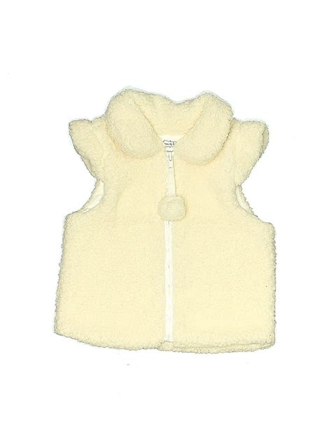 Mud Pie 100 Polyester Solid Ivory Faux Fur Vest Size 2t 3t 55 Off