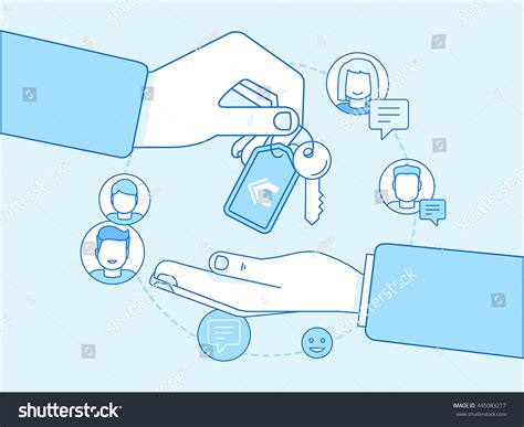 Vector Illustration Trendy Flat Linear Style Stock Vector Royalty Free 445083277 Shutterstock