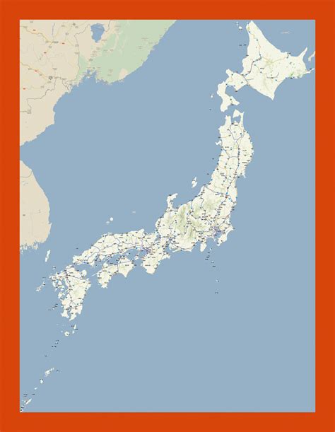 Ancient Japan Map Roads