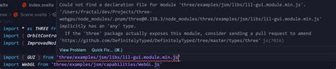 Types Broken For Lil Gui Issue Mrdoob Three Js GitHub