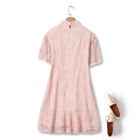 Amaya Plus Size Pink Lace Qipao Hello Curve
