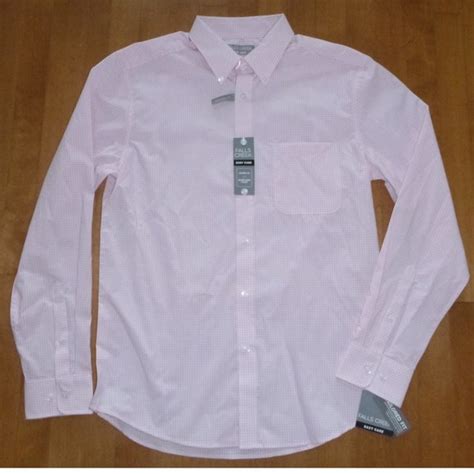 Falls Creek Shirts Mens Falls Creek Pink Gingham Check Button Down