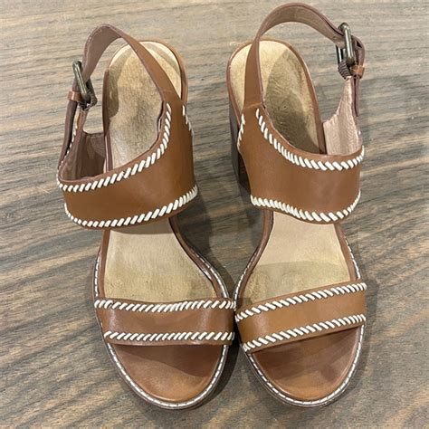 Madewell Shoes Madewell Brown Leather Wedge Sandals Poshmark
