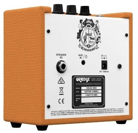 Amplificador Combo Para Guitarra De 3 Watts Orange Os D Crush Mini La Sexta Mayor