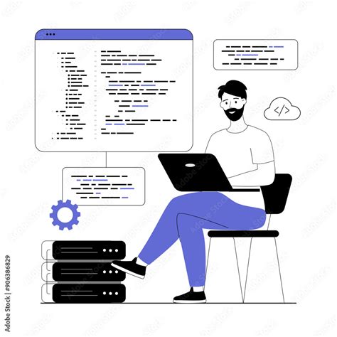 Programming Software Concept Man Write Test And Optimize Code Work
