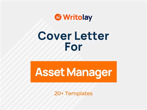 Asset Manager Cover Letter Examples 4 Templates Writolay