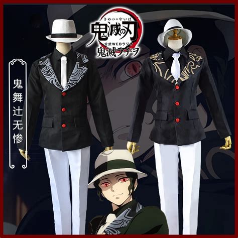Anime Demon Slayer Kimetsu No Yaiba Cosplay Kibutsuji Muzan Costume