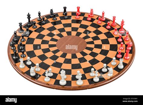 Wooden Three Player Chess 3 Player Chess Set With Round Circular