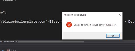 Unable To Connect To Web Server Iis Express · Issue 61 · Enkodellcblazorboilerplate · Github
