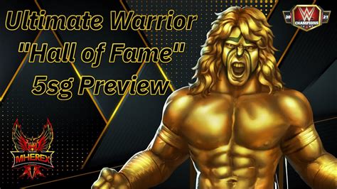 Ultimate Warrior Hall Of Fame 5sg Preview Youtube