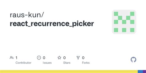 Github Raus Kunreactrecurrencepicker