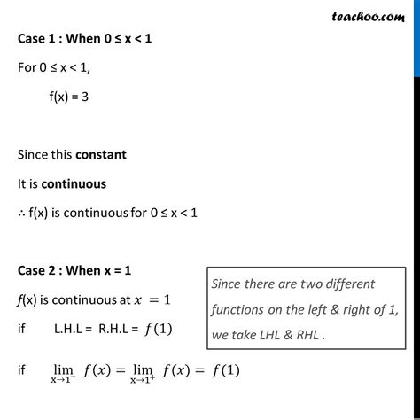 Ex 5 1 14 Class 12 Discuss The Continuity Of F 3 4 5 If 0