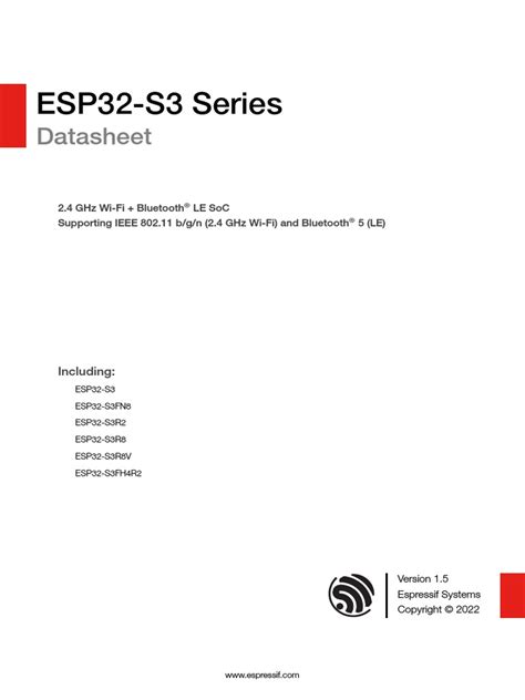 Esp32 S3 Datasheet En Pdf Microcontroller Bluetooth