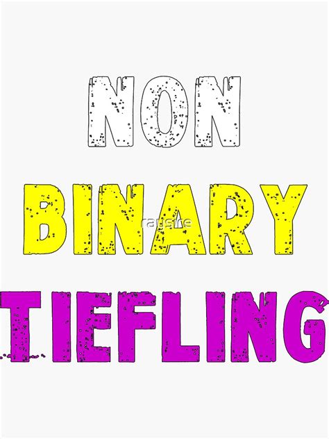 Non Binary Tiefling Sticker For Sale By Raysire Redbubble
