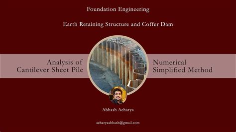 Numerical 1 Simplified Method Cantilever Sheet Pile In Cohesionless