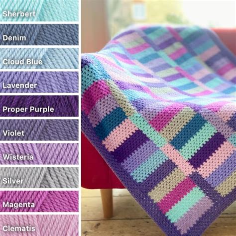 Violet Blanket Free Crochet Pattern Crochet Blanket Colors Crochet