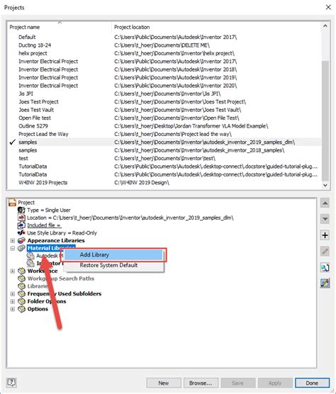 Solved Make Custom Material Library Available At Startup Autodesk