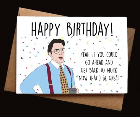 Funny Birthday Card Birthday Card For Coworker Employee Etsy