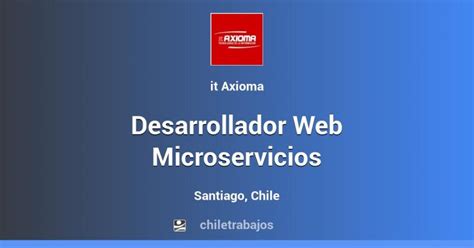 Chiletrabajos En Linkedin Desarrollador Web Microservicios Santiago Chiletrabajos