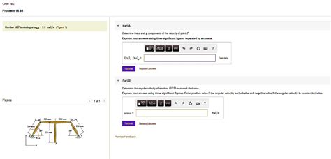 Solved Member Ab Is Rotating At Ï‰ab 55 Rads Figure 1 Part A Determine The X And Y
