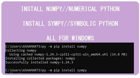 How to install Numpy and Sympy in windows||Python - YouTube