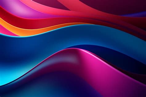 Abstract D Colorful Curve Line Background Premium Ai Generated Image