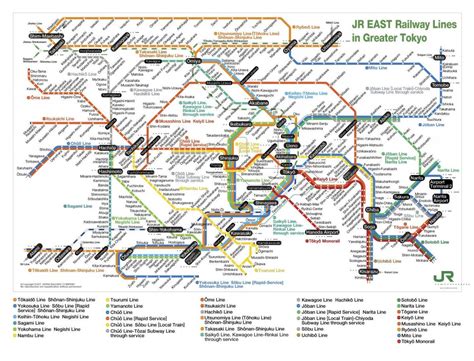 Tokyo Jr East Map Jr East Tokyo Map Kantō Japan