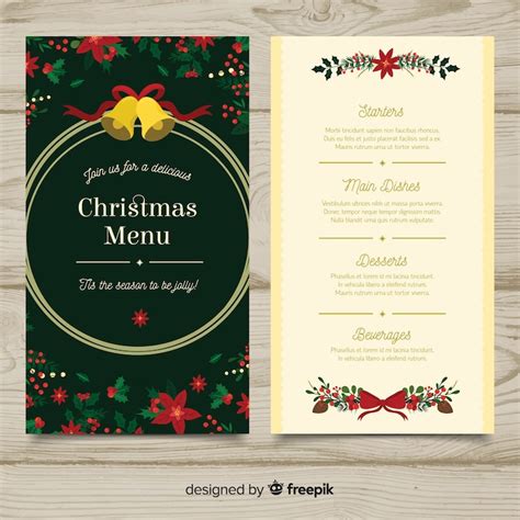 Images De Menu Noel Design Téléchargement Gratuit Sur Freepik
