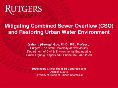 Pdf Mitigating Combined Sewer Overflow Cso And Restoring Urban