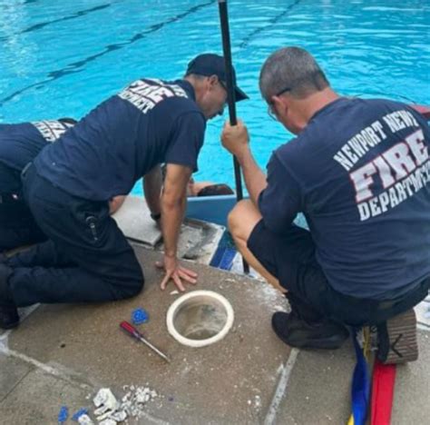 Nnfd Rescues Girl From Pool After Fingers Get Stuck In Pipe