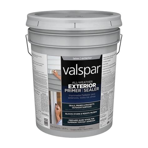 Valspar Exterior Multi Purpose Water Based Primer 5 Gallon At
