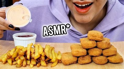 Asmr Fast Food Chicken Nuggets With Fries Asmr Eating Sounds