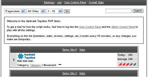 Aardvark Toplist Scripti Php Nbyer