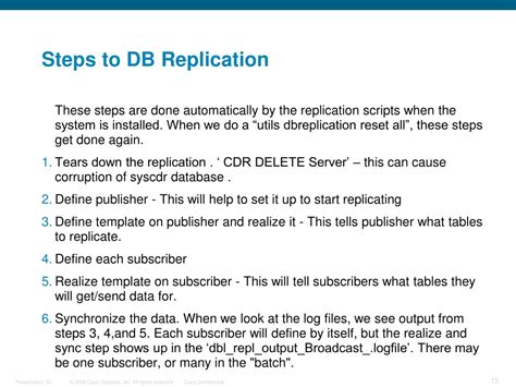 ppt cisco callmanager database replication powerpoint presentation