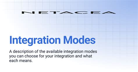 Integration Modes Netacea Documentation