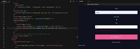 In The Watch Demo It Looks Like The Field Name In Errors Is Wrong · React Hook Form