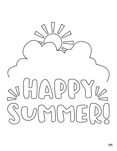 Summer Word Coloring Page
