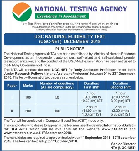 UGC NET December 2018 Session Announced