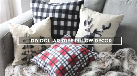 Diy Dollar Tree Christmas Pillows No Sew Youtube
