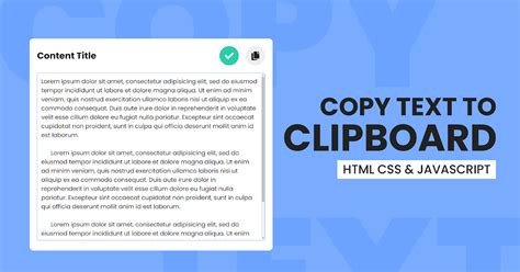 copy text content to clipboard html css and javascript coding snow