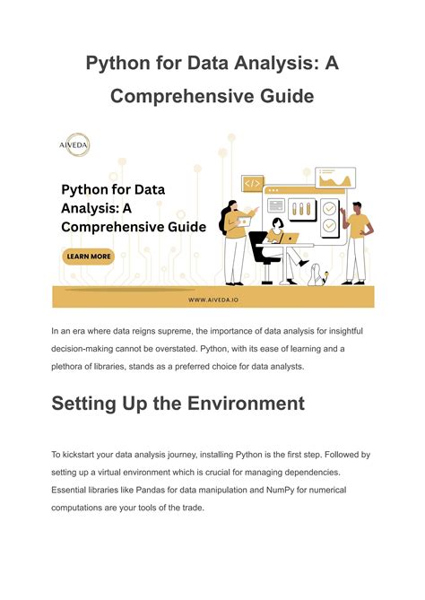 Python For Data Analysis A Comprehensive Guide Pdf