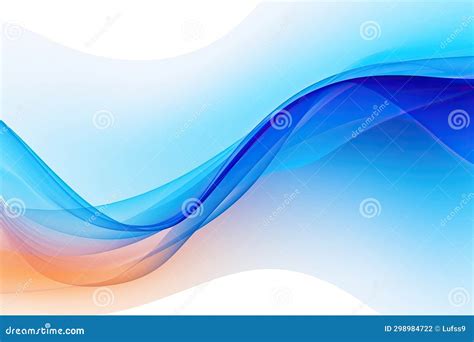 Abstract Background Design Featuring A Smooth Wave Pattern In A Gradient Of Blues And Warm