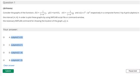 Solved Consider The Graphs Of The Functions And