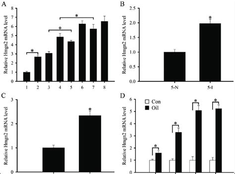 real time pcr analysis of hmgn2 expression in mouse uteri a hmgn2