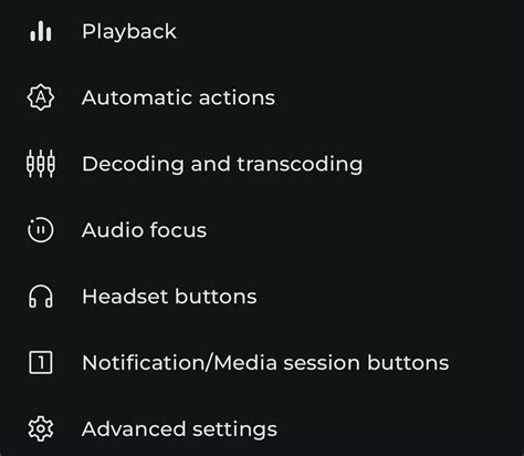 Settings Playback Wiki Symfonium Support